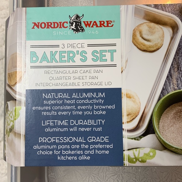Nordic Ware | Kitchen | Nwt Nordic Ware 3 Piece Bakers Set 3 X 9 ...